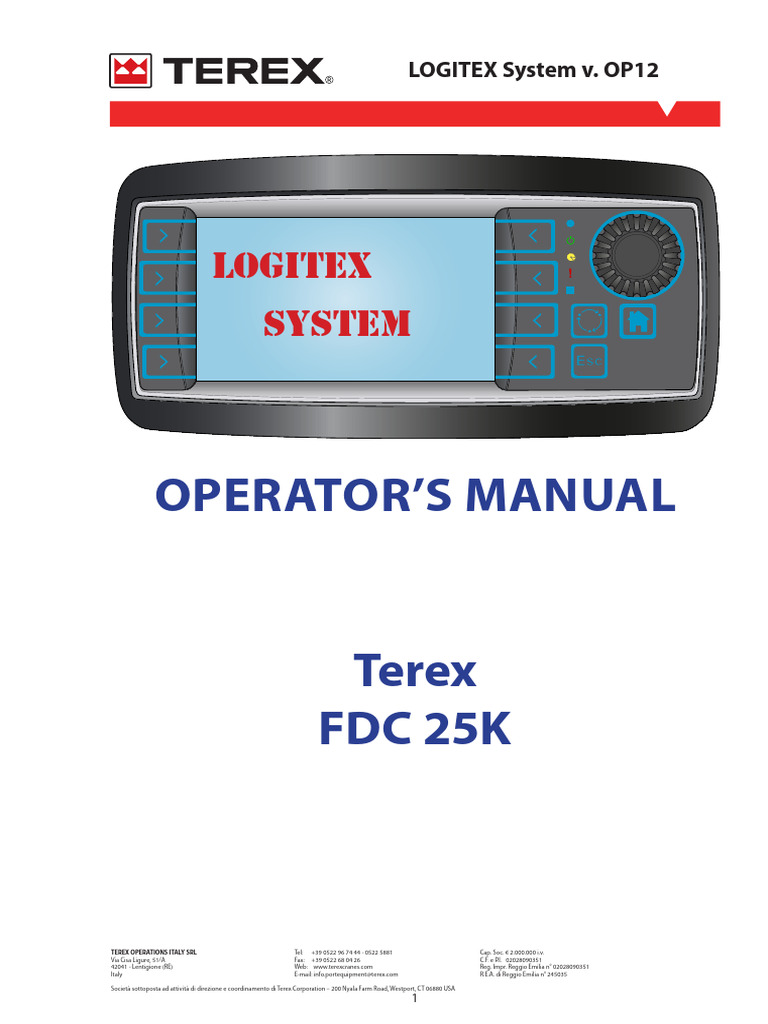 Manual Display Terex FDC 25K | PDF | Fax | Manufactured Goods