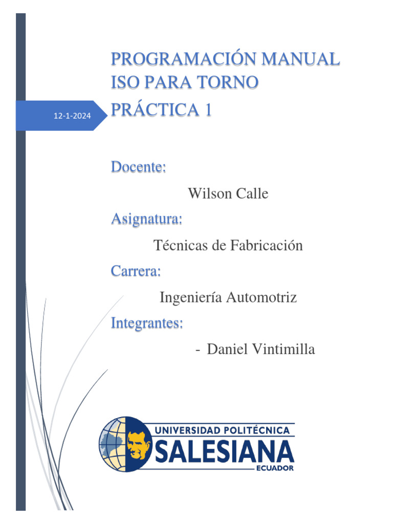 Programación ISO para Torno CNC | PDF | Control numerico