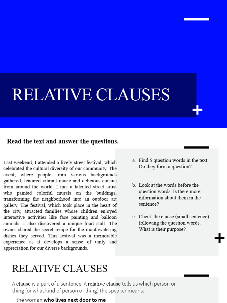 Relative Clauses | PDF