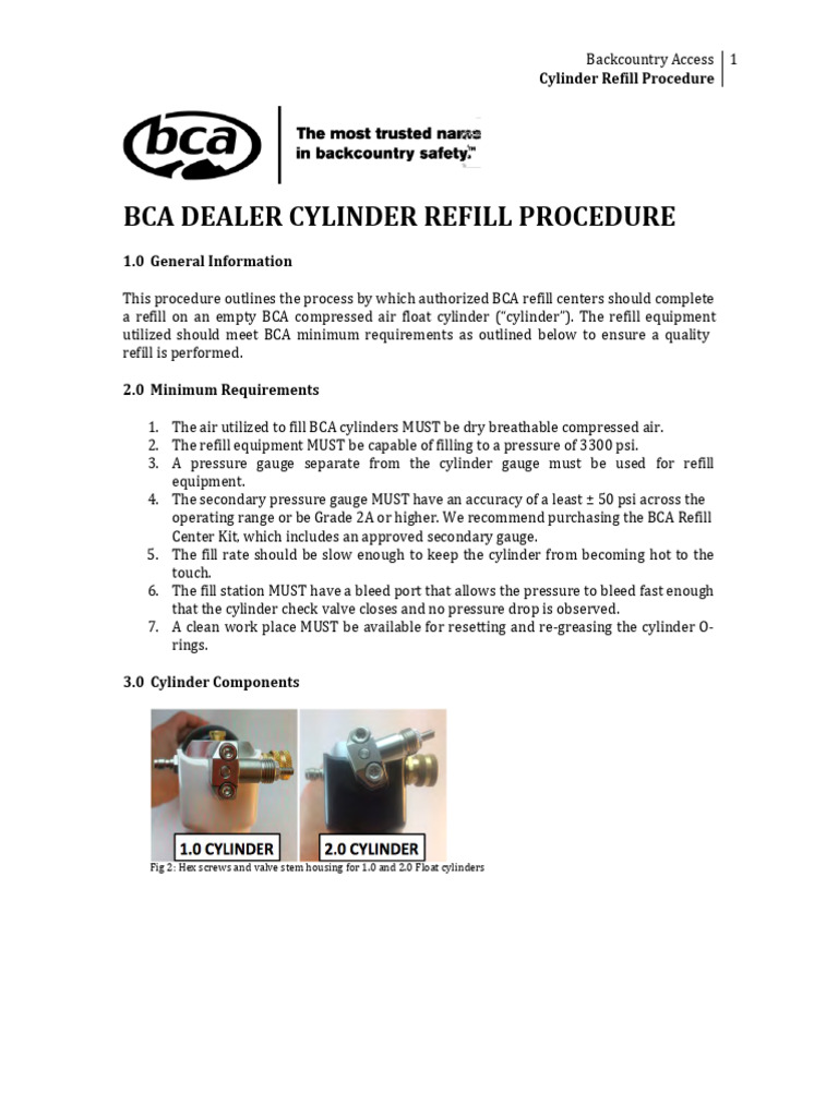BCA Float Refill Procedure Dealers Only | PDF | Valve | Manufactured Goods