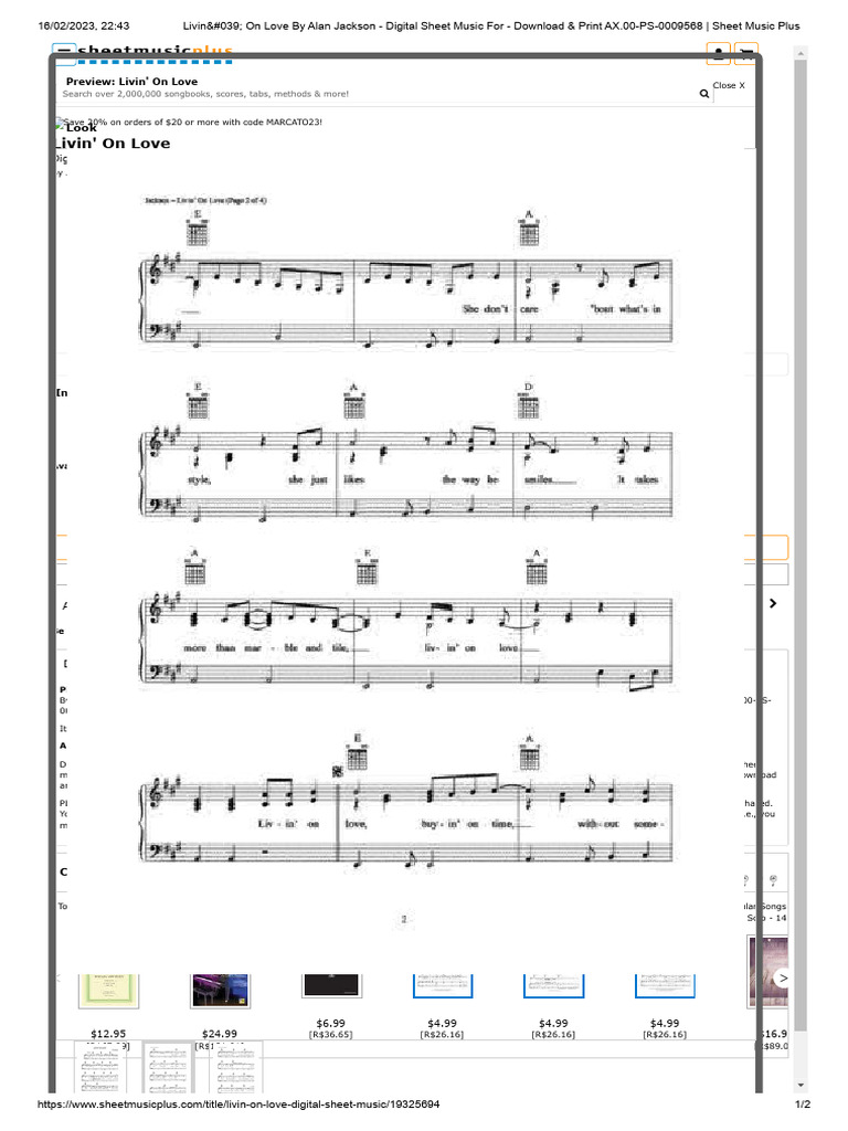 Livin On Love (Alan Jackson) 2 | PDF | Sheet Music