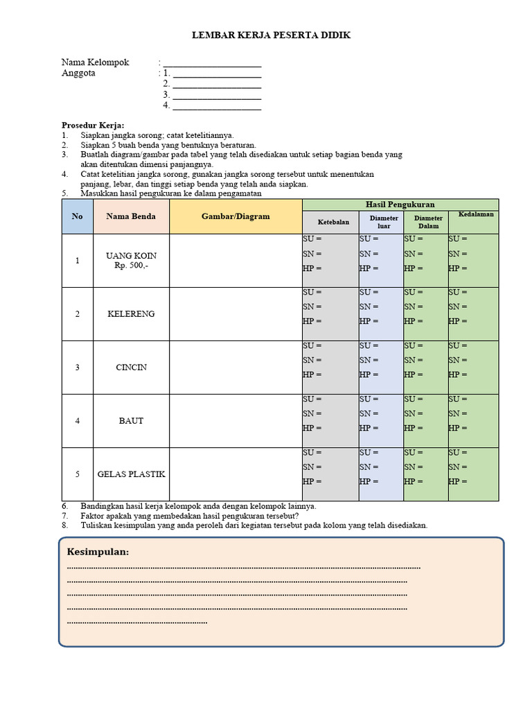 LKPD Pengukuran | PDF