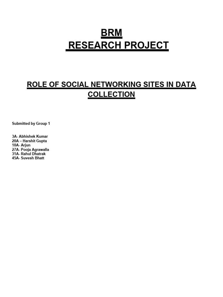 BRM Project-Abhishek's MacBook Air | PDF | Social Networking Service | Marketing Research