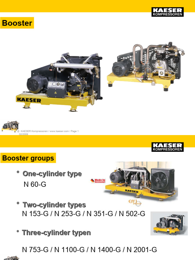 KAESER Booster Types & Features | PDF | Valve | Pressure Measurement