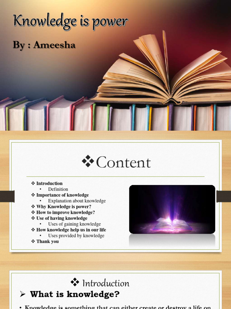 The Power and Importance of Knowledge | PDF | Knowledge | Creativity
