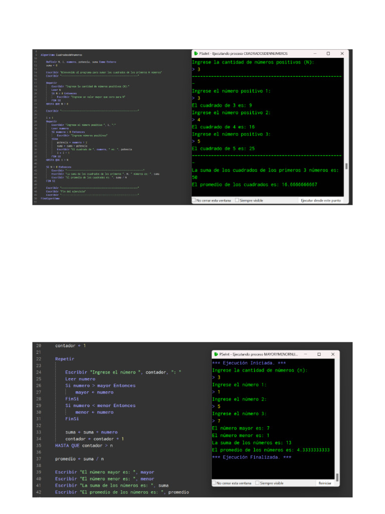 Quishpe Frank - Ejercicios Ciclos Repetir | PDF