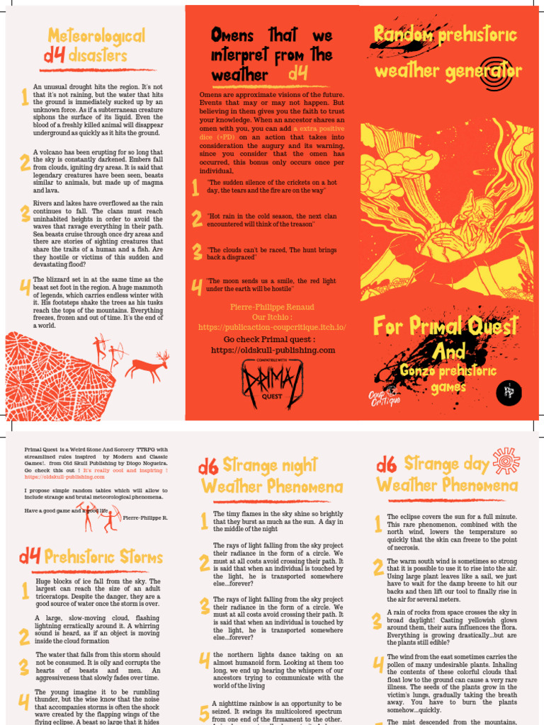 Random Prehistoric Weather Generator | PDF | Sky | Weather