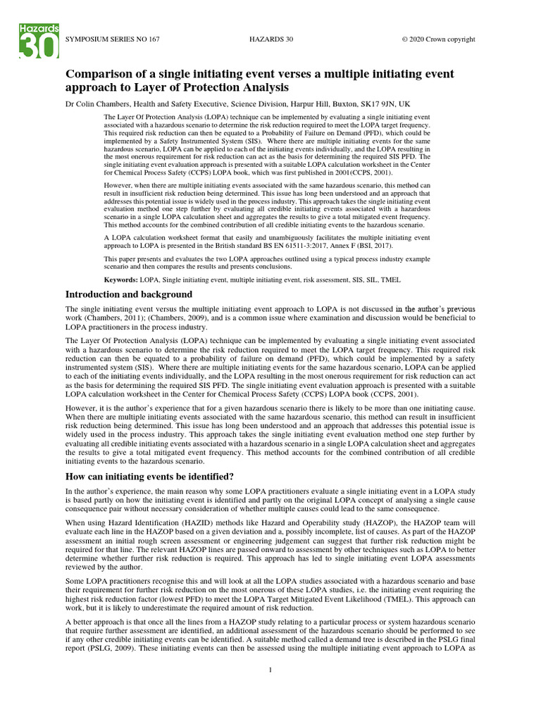 Hazards 30 Paper 09 Chambers | PDF | Risk | Risk Management