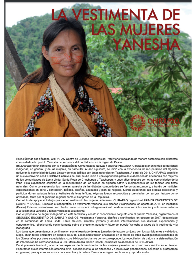 Vestimenta y Cultura del Pueblo Yanesha | PDF | Ropa | Perú