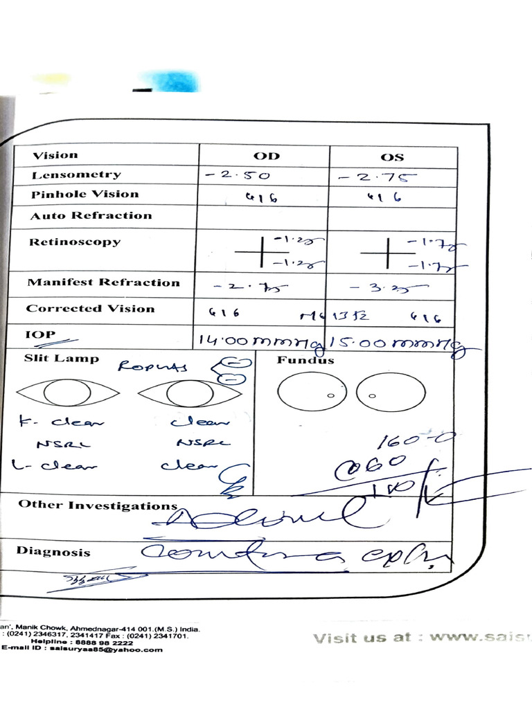 Eye Surgery Report | Download Free PDF | Medical Procedures | Facial ...