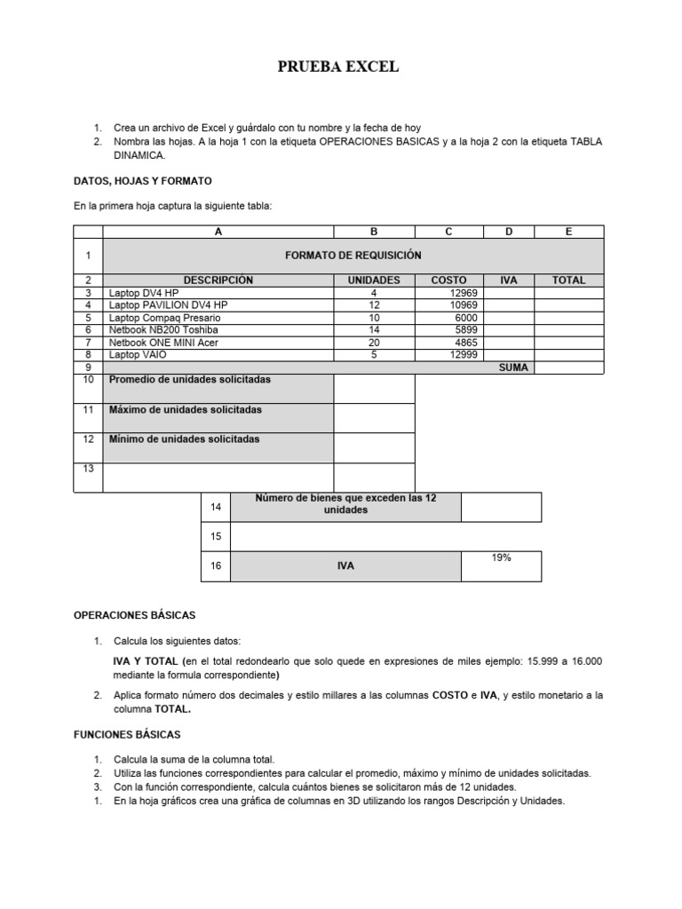 Examen de Prueba Excel | PDF | Informática | Ciencias de la Computación