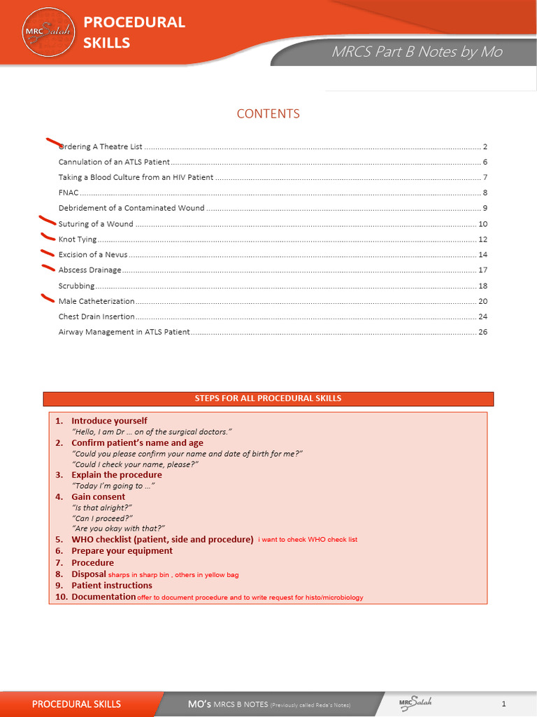 Procedural Skills (Awasir) | PDF | Surgical Suture | Artificial Cardiac Pacemaker