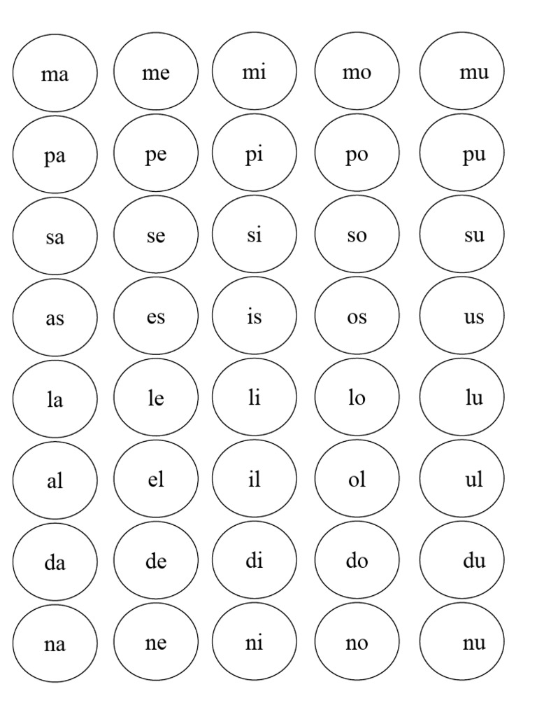 Silabas Primera Parte Libro Victoria | PDF