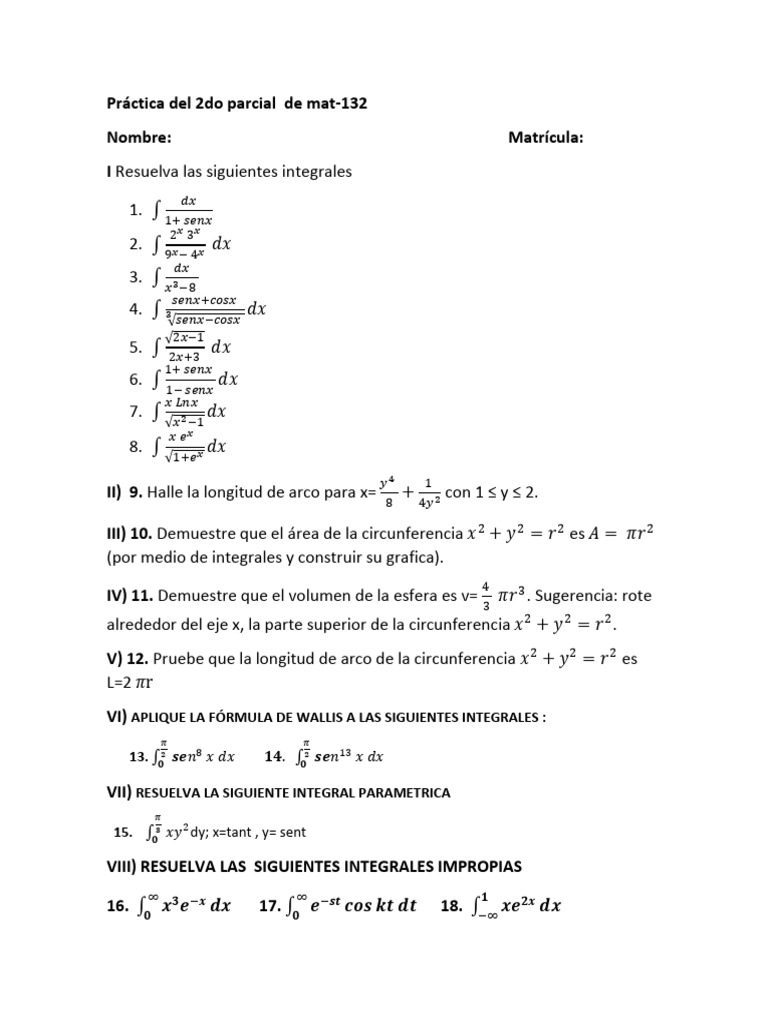 Practica 3 de Mat 132 | PDF