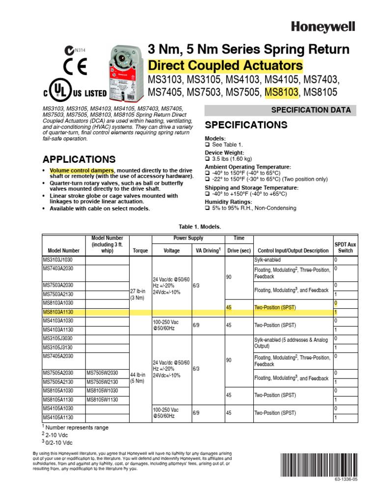 Actuador Damper | PDF | Switch | Alternating Current