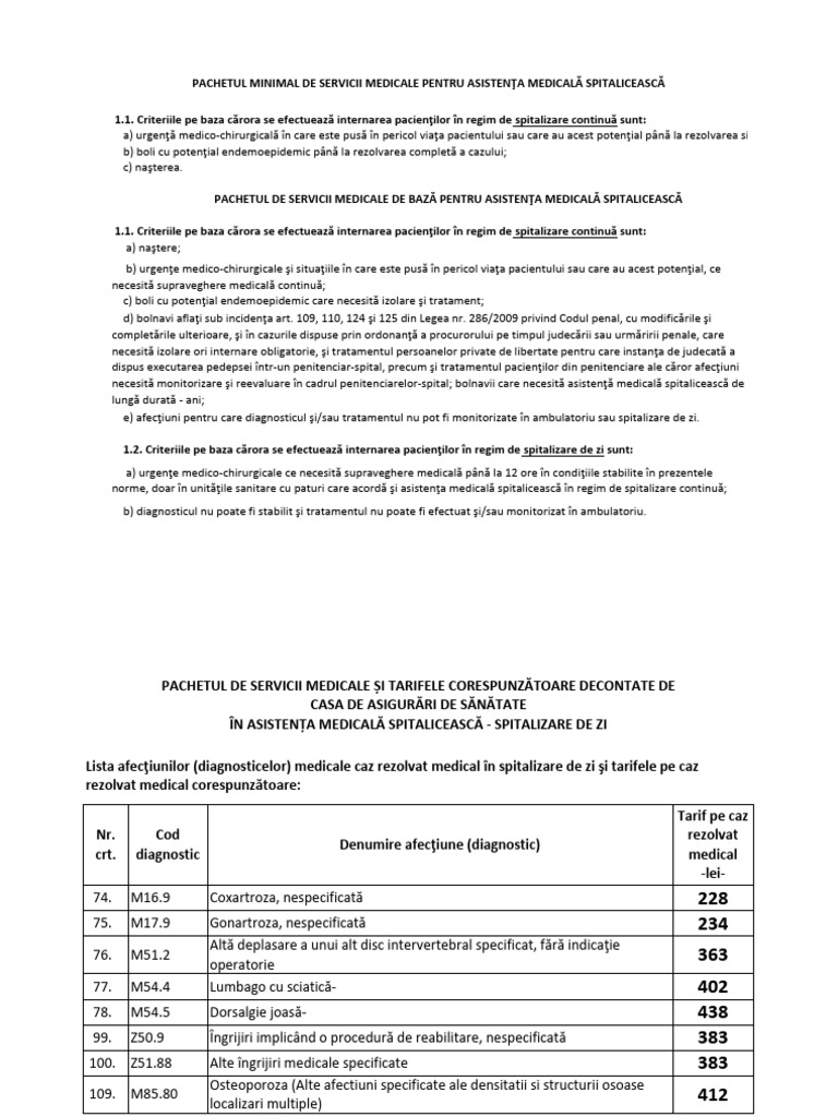 Tarife Asistenta-Medicala-Spitaliceasca Site 2023 | PDF