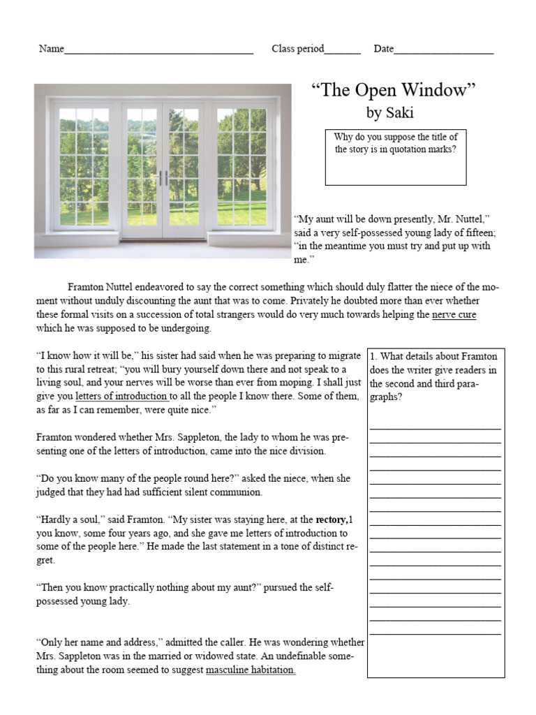 The Open Window | PDF