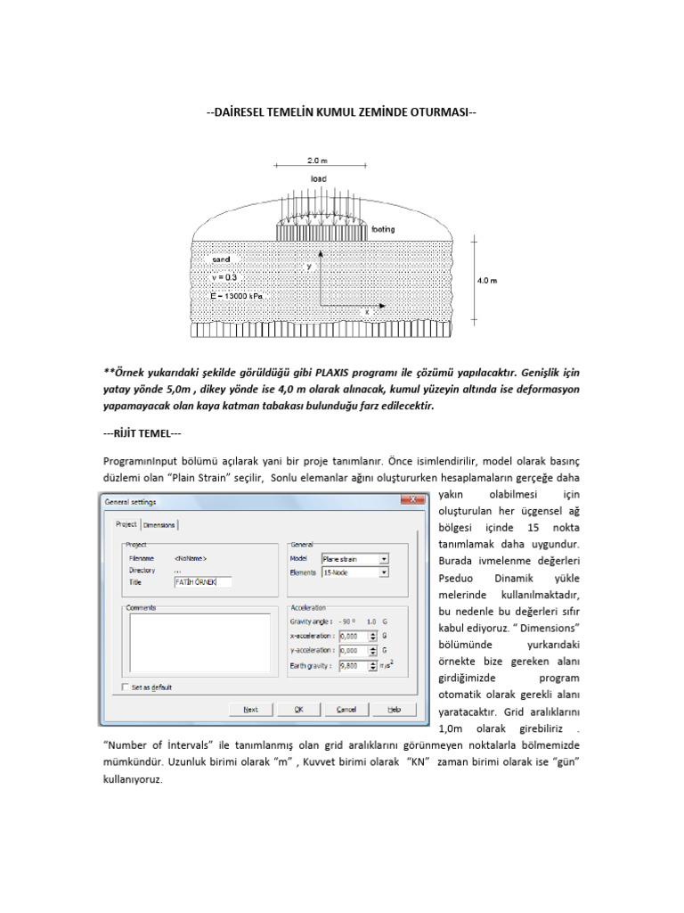 Dairesel Temelin Kum Zemin Üzerine Oturması - Fatih - Eltimur - Prob - 1 | PDF