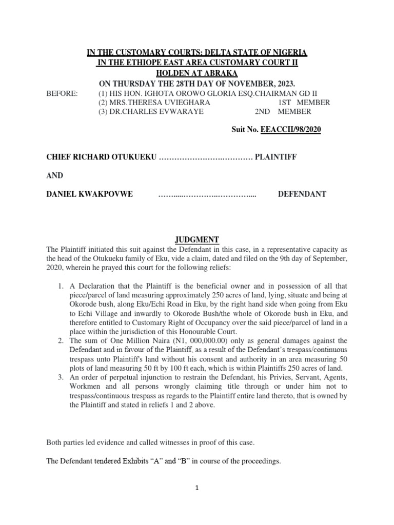 Judgement | PDF | Lawsuit | Burden Of Proof (Law)