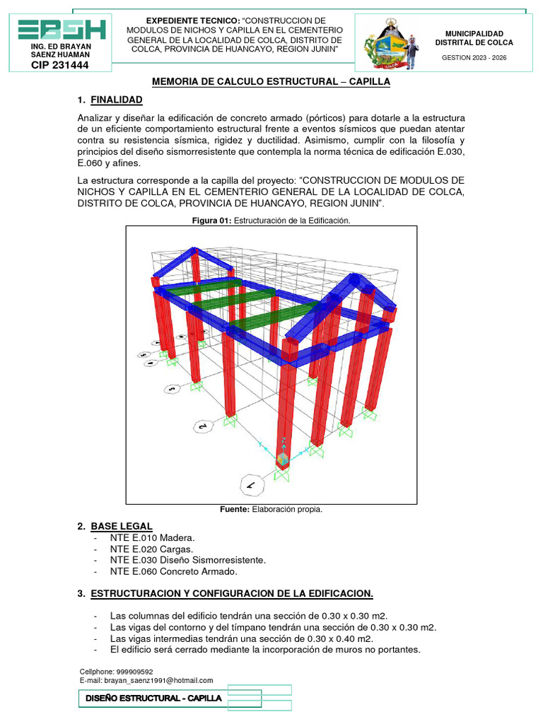 4.2. Diseño Estructural - Capilla | PDF