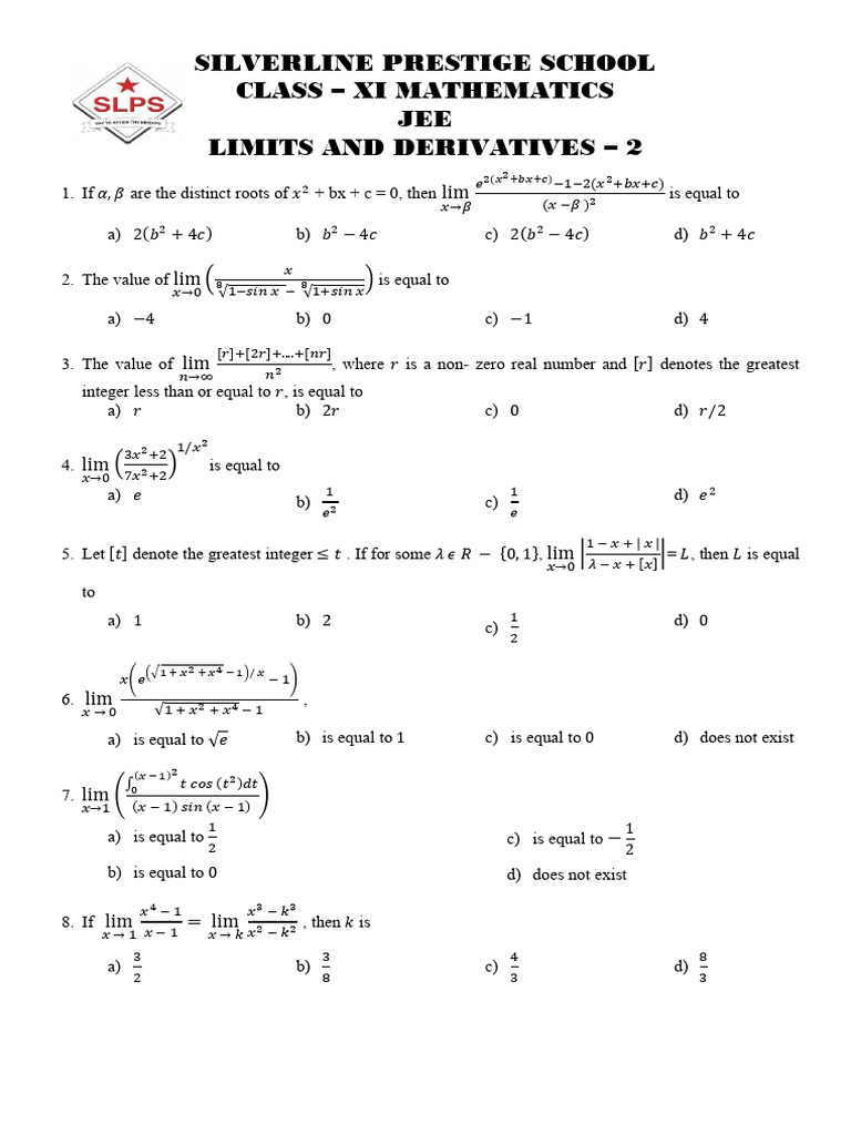Limits Assignment - 2 | PDF