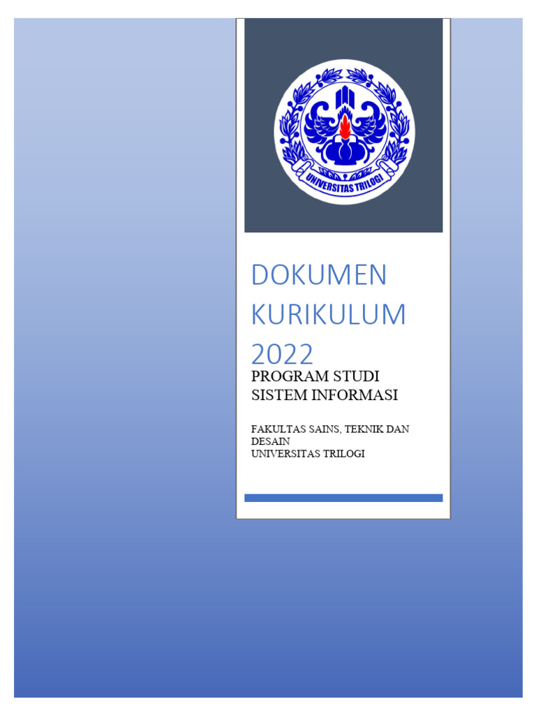 17e60 Dokumen Kurikulum Prodi Si 2022 | PDF