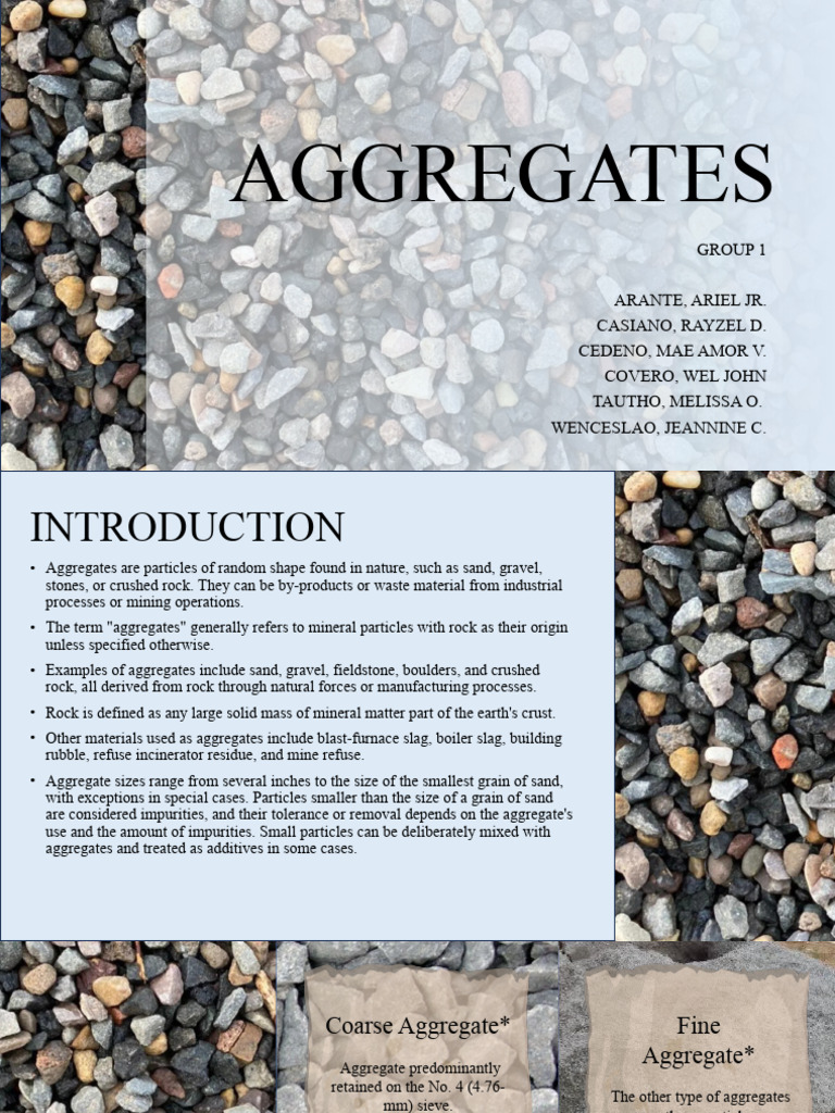 Aggregates 1 | PDF | Rock (Geology) | Gravel