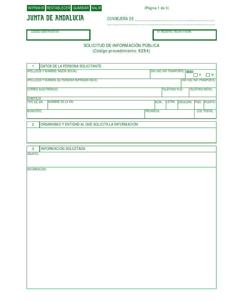 Formulario Derecho de Acceso | PDF | Gobierno