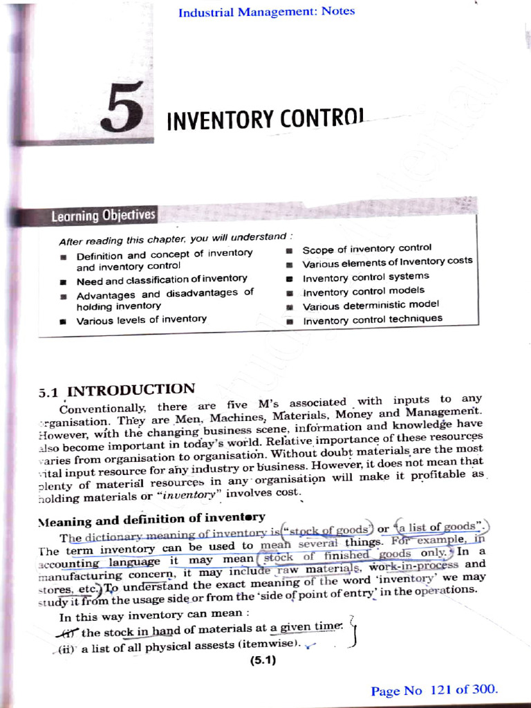 Inventory Control | PDF