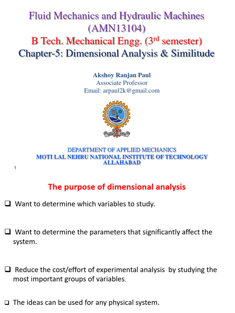 Chapter-5 - Dimensional Analysis | PDF