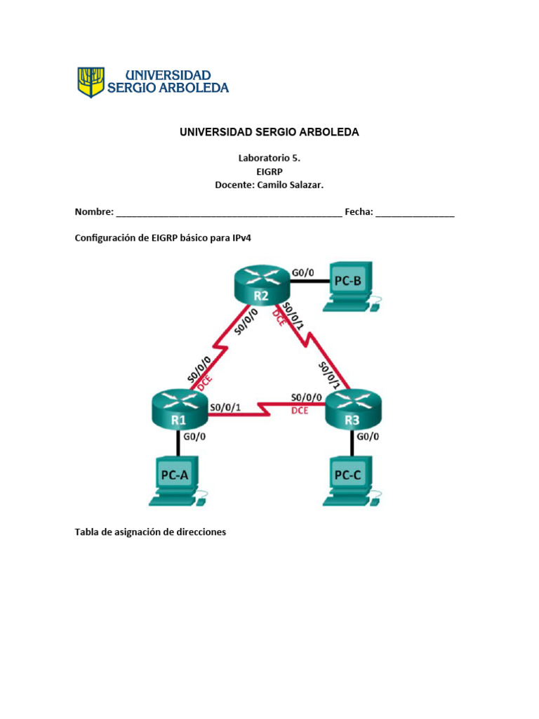Lab 5 | PDF | Enrutador (Computación) | Protocolos de comunicaciones Lab 5 | PDF | Enrutador (Computación) | Protocolos de comunicaciones