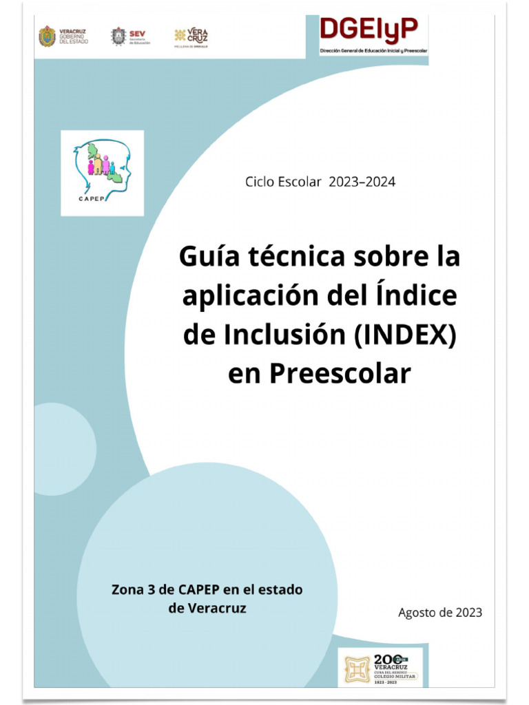 Guia Tecnica Index Preescolar | PDF