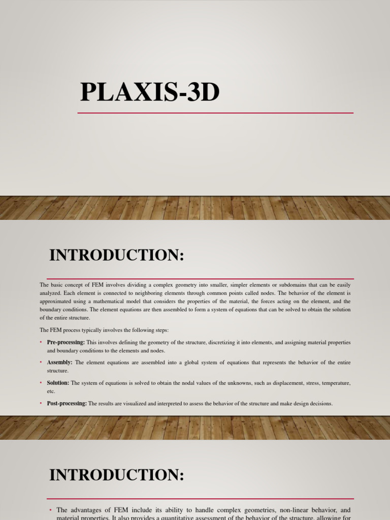 Geotechnical Analysis with PLAXIS 3D | PDF | Finite Element Method | Geotechnical Engineering