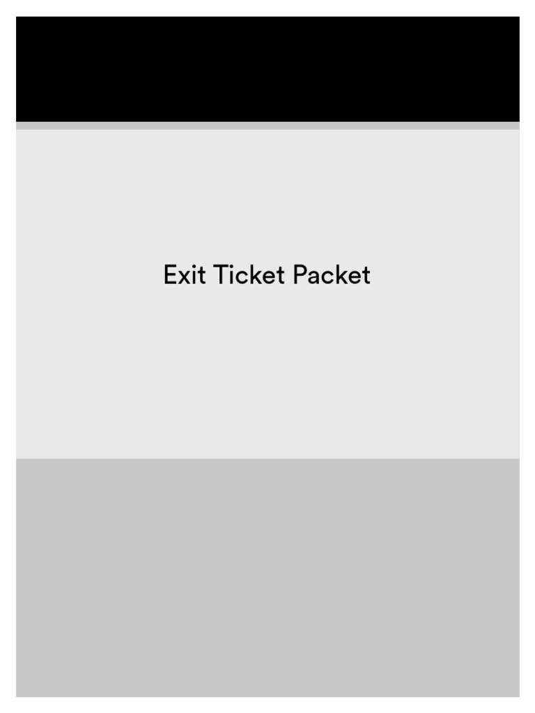 Grade 4 Module 3 Exit Tickets | PDF