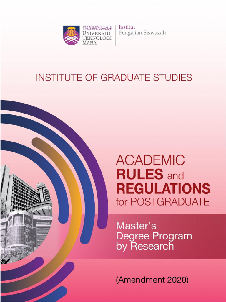 Academic Rules & Regulations Masters by Research - Amendments 2020 ...