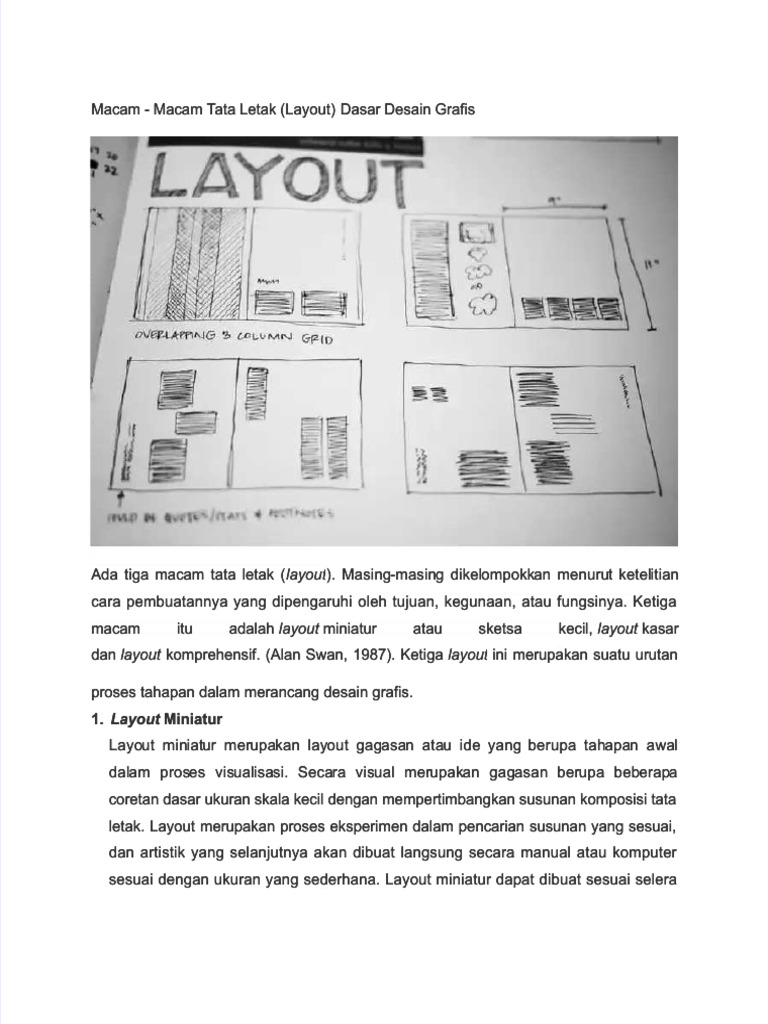 PDF Macam Macam Tata Letak Layout Dasar Desain Grafis Compress | PDF