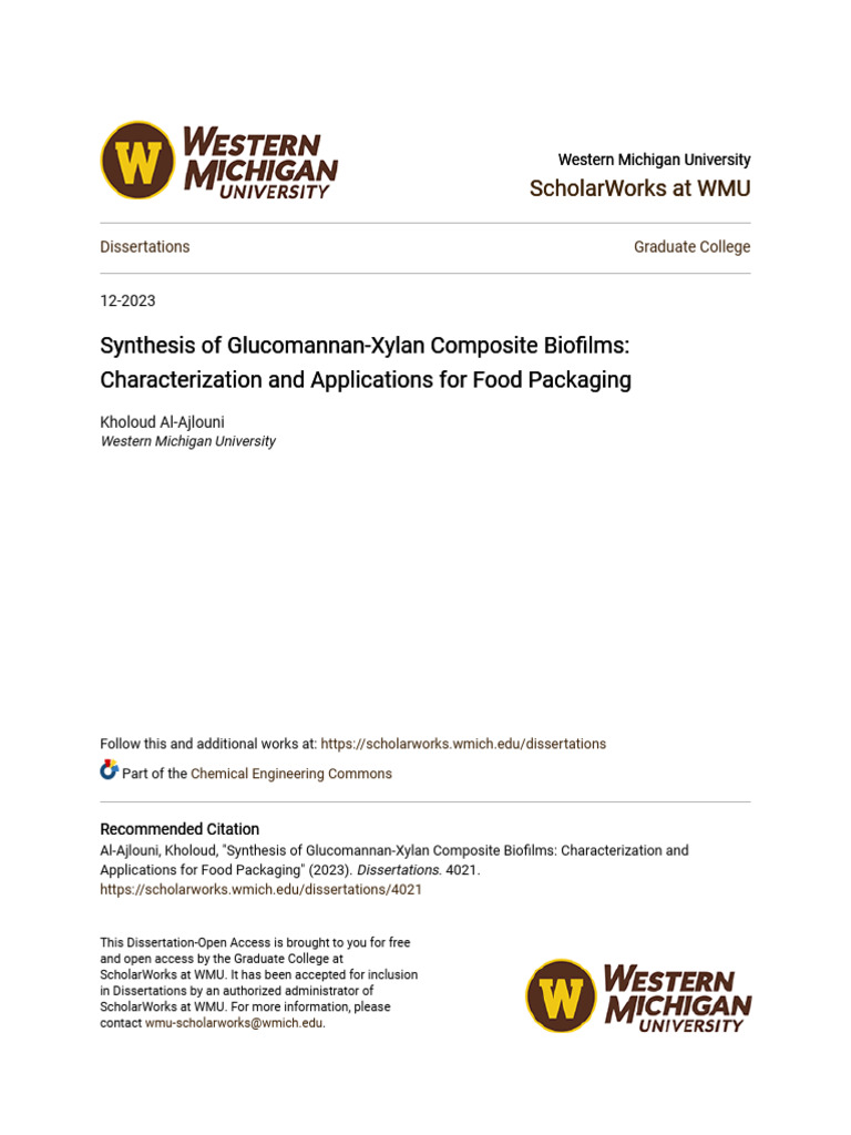 Synthesis of Glucomannan-Xylan Composite Biofilms | PDF | Cellulose ...
