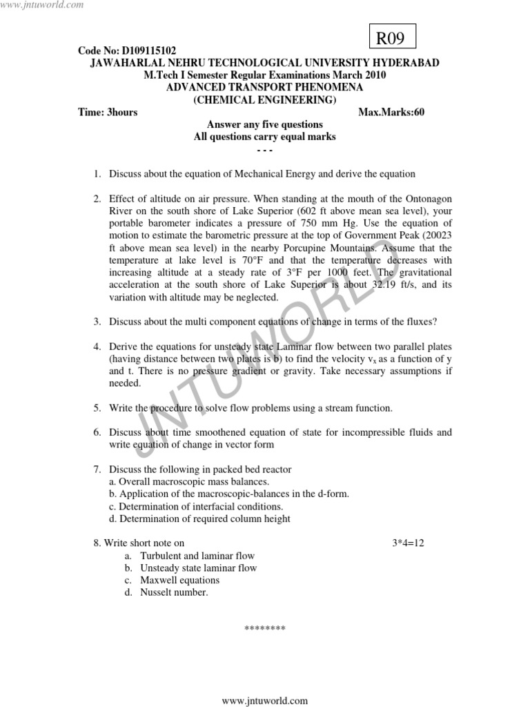 09 Advanced Transport Phenomena Pdf Fluid Dynamics Soft Matter