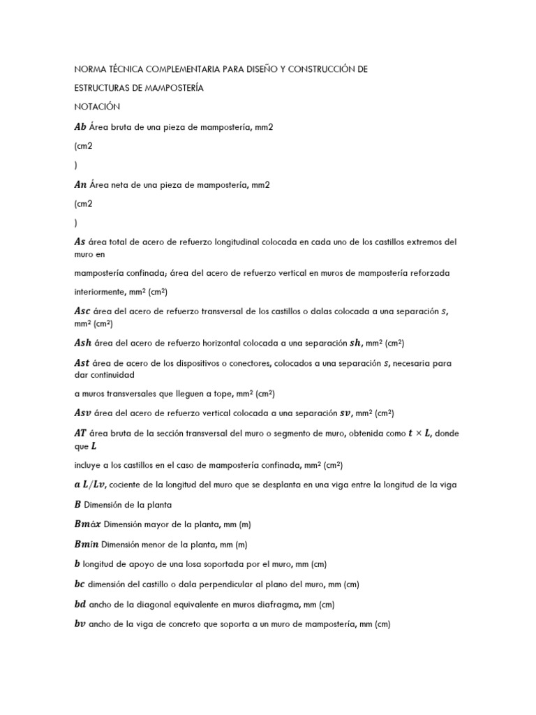 3 Norma Técnica Complementaria para Diseño y Construcción de | PDF | Albañilería | Viga (Estructura)