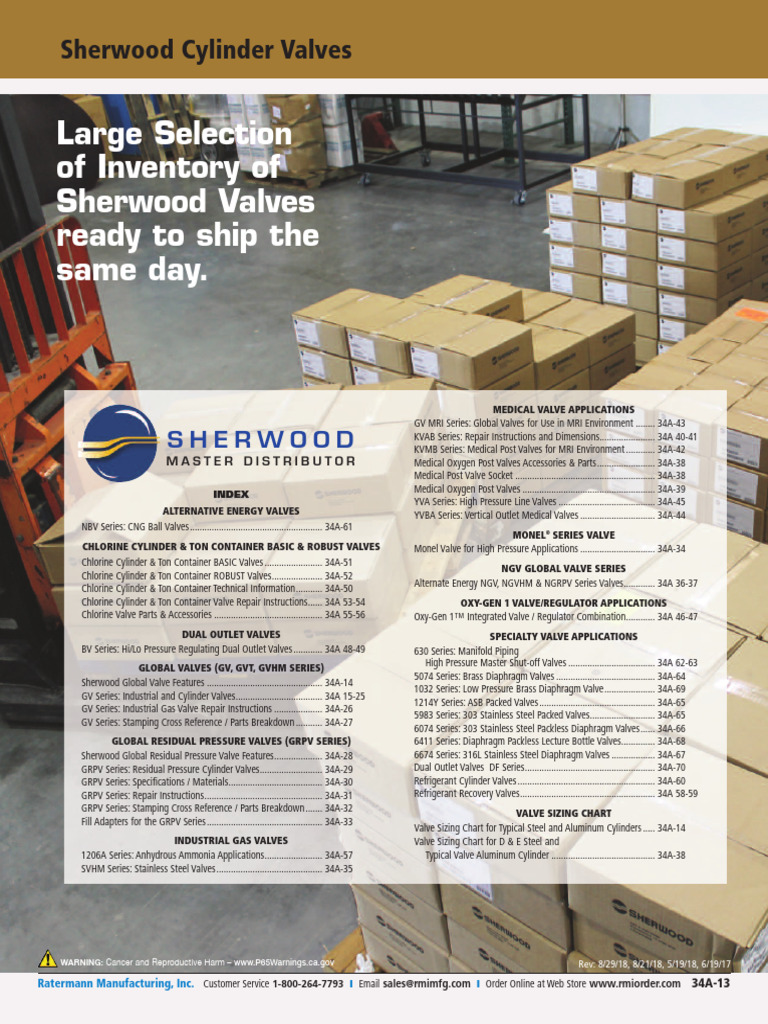Sherwood Valves Catalog | PDF | Valve | Pipe (Fluid Conveyance)