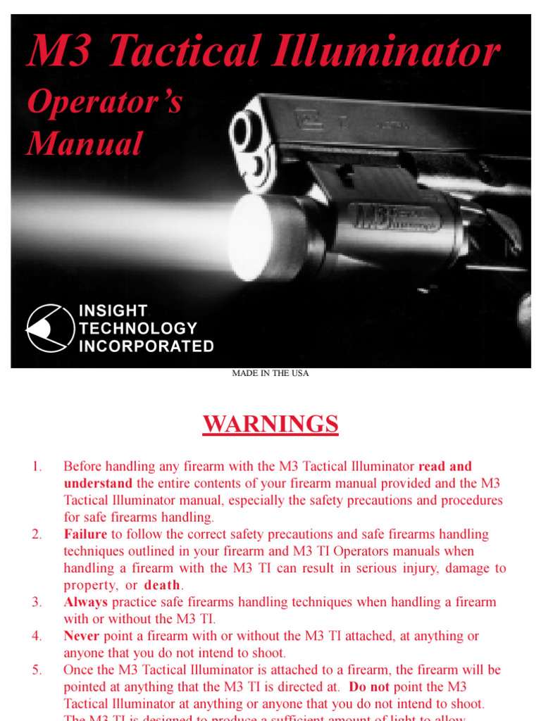 m3 Manual | PDF | Firearms | Trigger (Firearms)