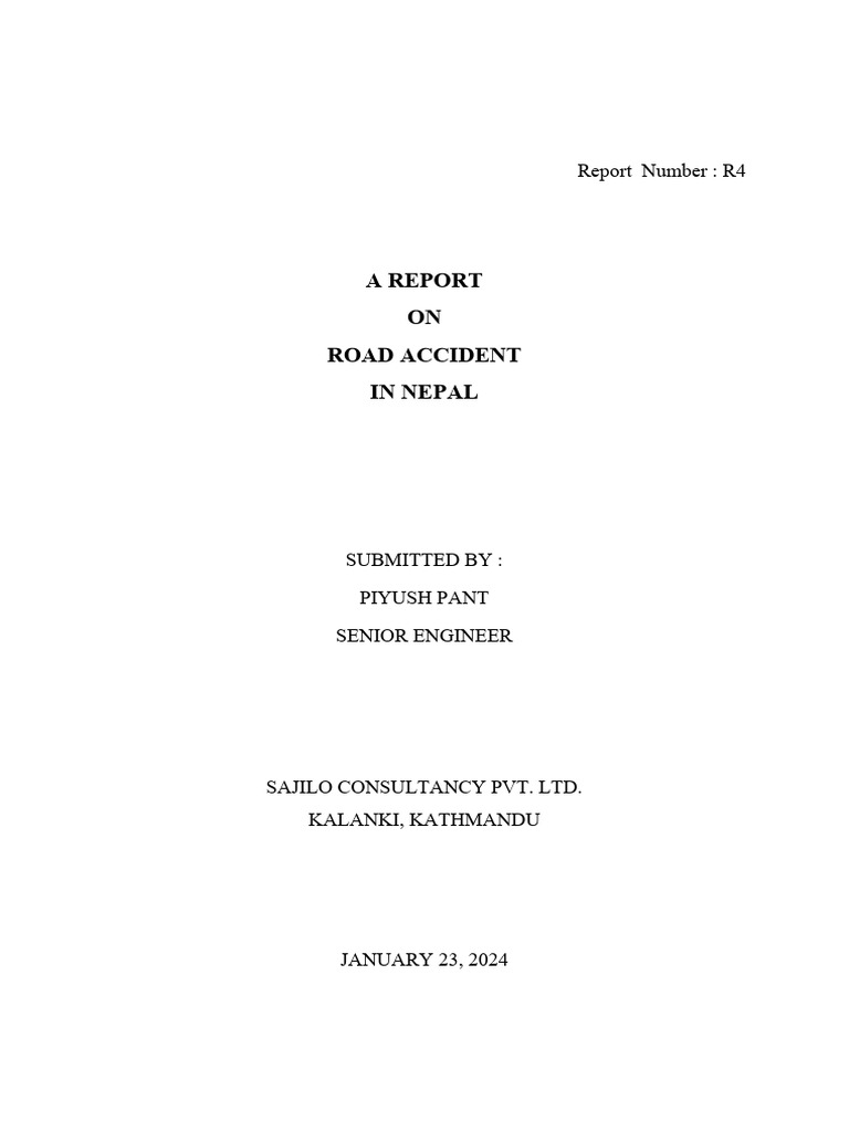 Eng Report | PDF | Road Traffic Safety | Road