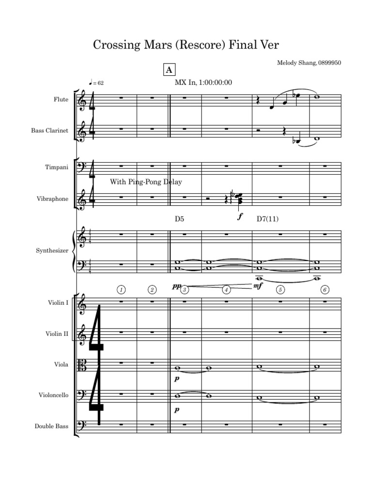 Crossing Mars Rescore Score | PDF | String Instruments | Baroque Music