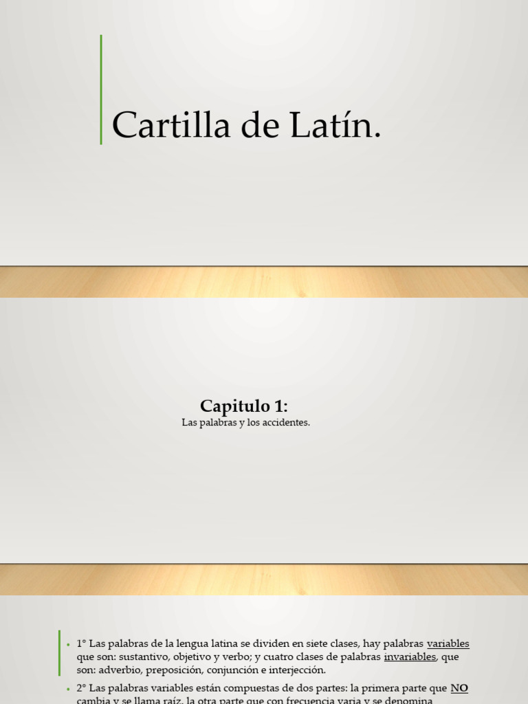 Cartilla de Latín 2 | PDF | latín | Morfología
