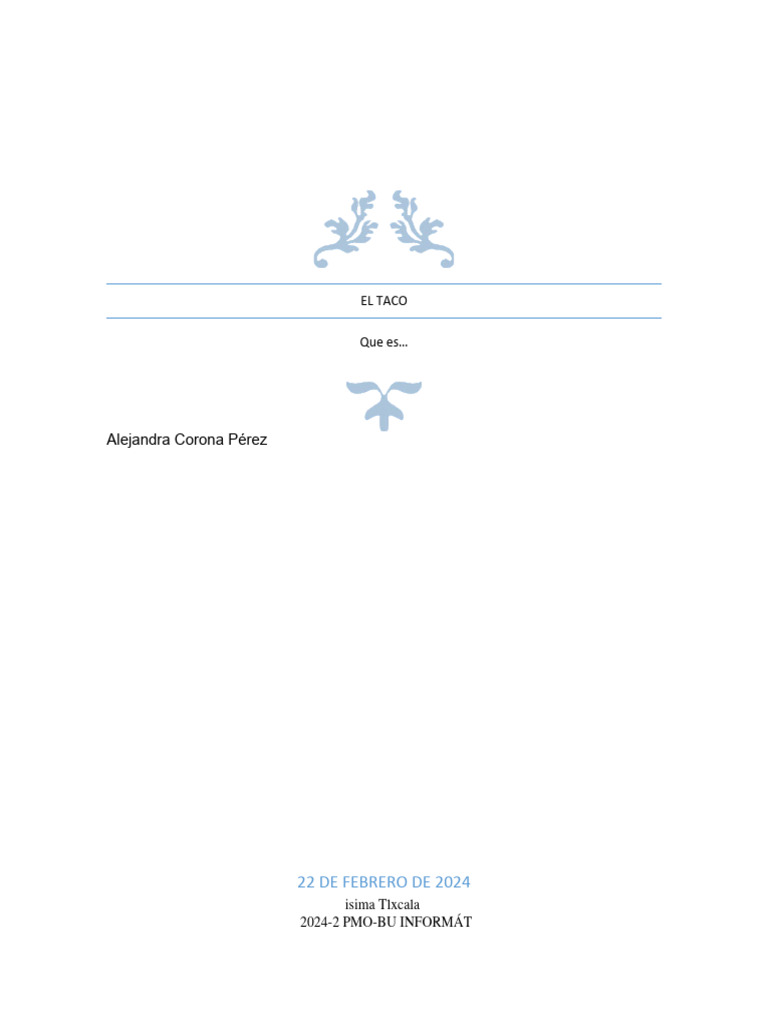 El Taco | PDF | Taco | Cocina