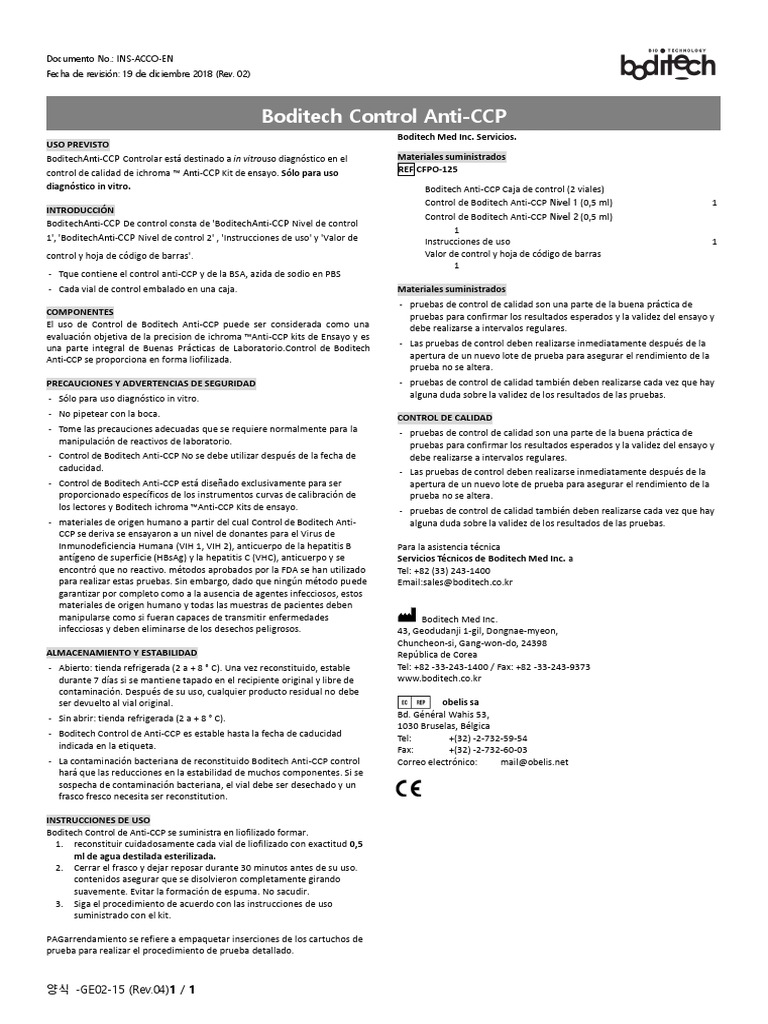 Anti CCP Control | PDF | Hepatitis | VIH