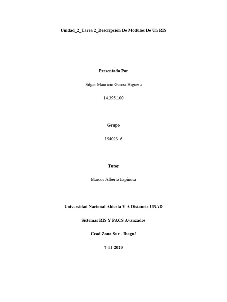 Unidad - 2 - Tarea 2 - Descripción de Módulos de Un RIS | PDF | Madrid