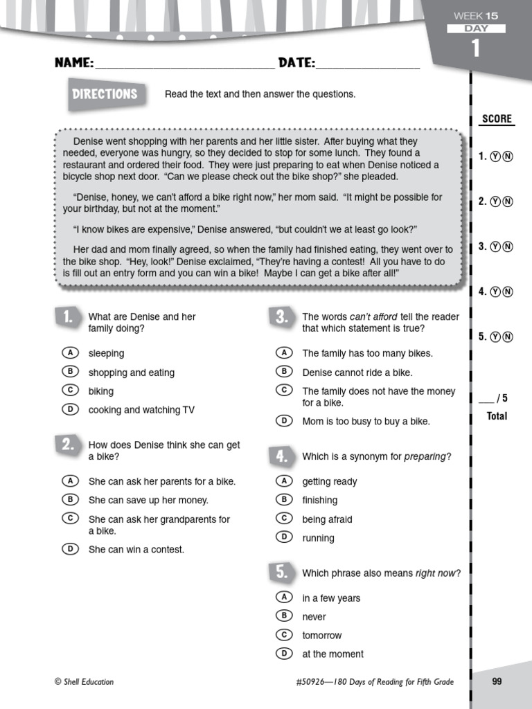 Week15 Grade 5 | PDF