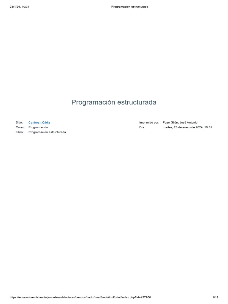 Programación Estructurada | PDF | C ++ | Programación de computadoras