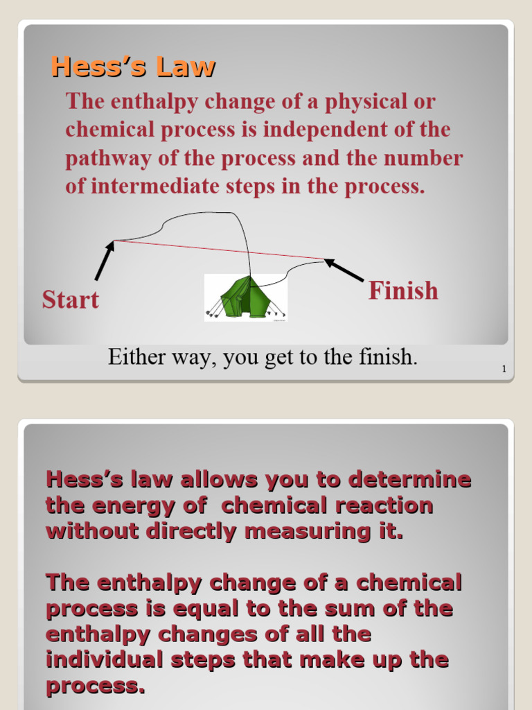 Hesss Law | PDF | Enthalpy | Metrology